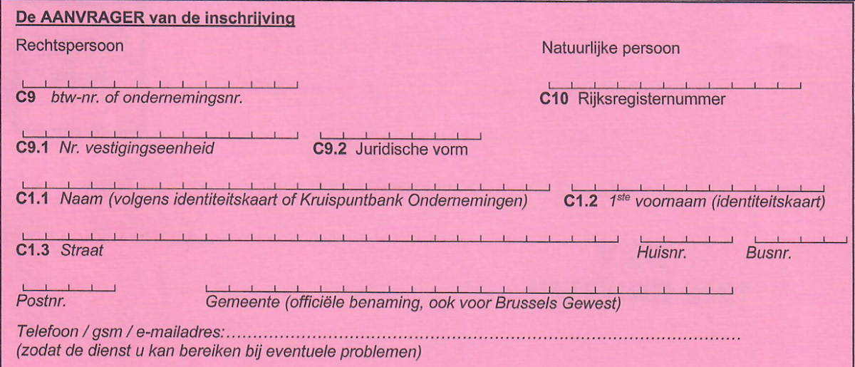 ROZE FORMULIER - AANVRAAG TOT INSCHRIJVING VAN EEN VOERTUIG - ROOS ... ROZE FORMULIER - AANVRAAG TOT INSCHRIJVING VAN EEN VOERTUIG - ROOS ...